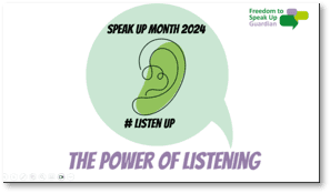 Speak Up Month 2024 - National Guardian's Office